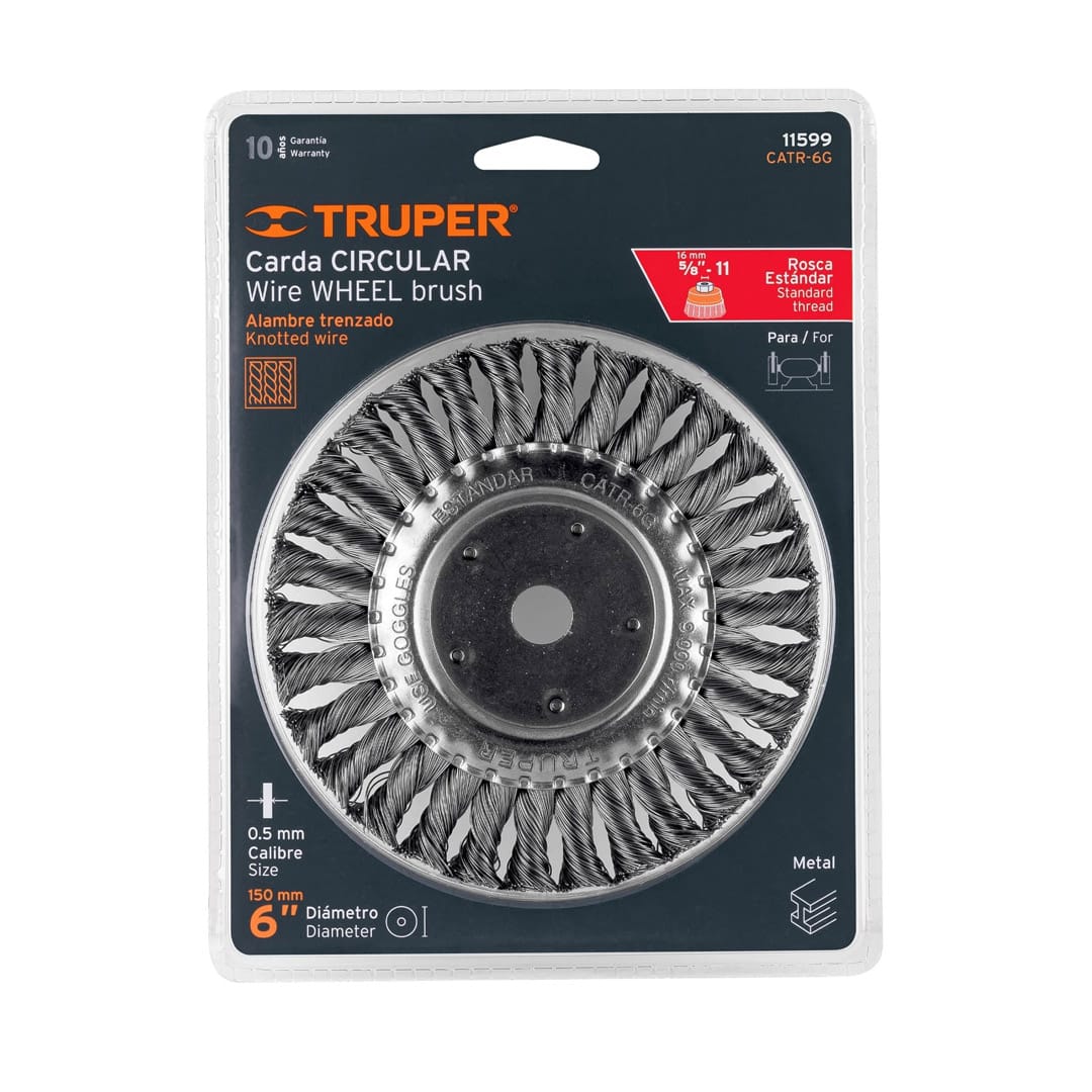 CARDA TRENZADA GRUESO 6 X 5/8 PARA ESMERIL TRUPER – Proyecto Ferretero