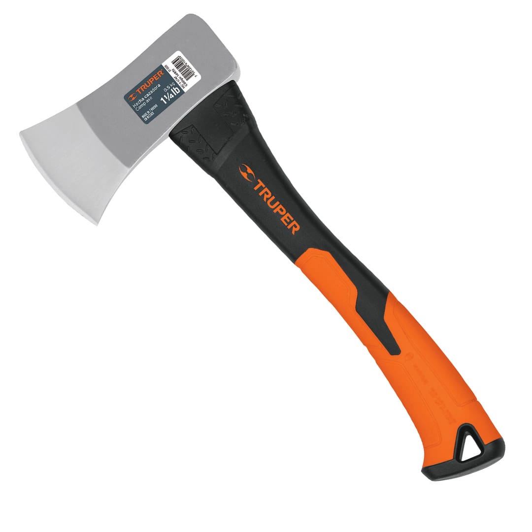 HACHA CAZADORA 1-1/4 LB, MANGO FIBRA DE VIDRIO 14, TRUPER – Proyecto Ferretero