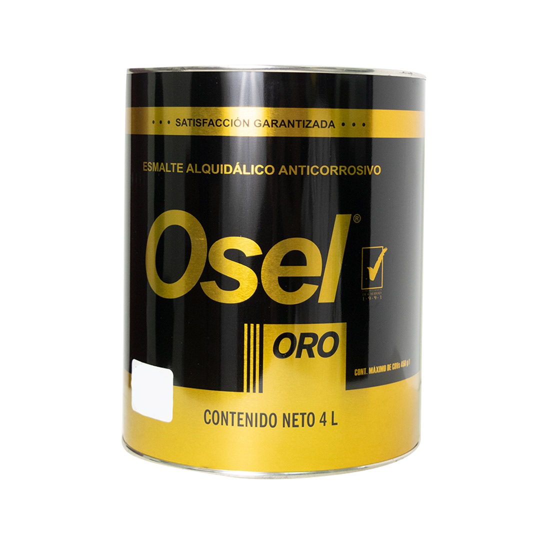 ESMALTE SATINADO OSEL ORO NEGRO GALON 4 LT – Proyecto Ferretero