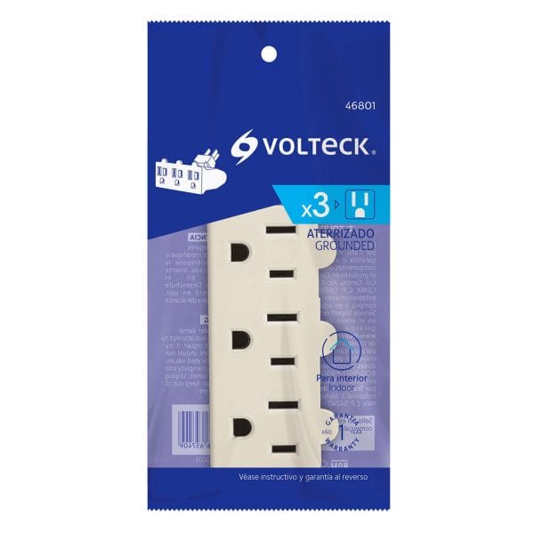 MULTICONTACTO TRIPLE ATERRIZADO, TIPO BISAGRA, VOLTECK – Proyecto Ferretero