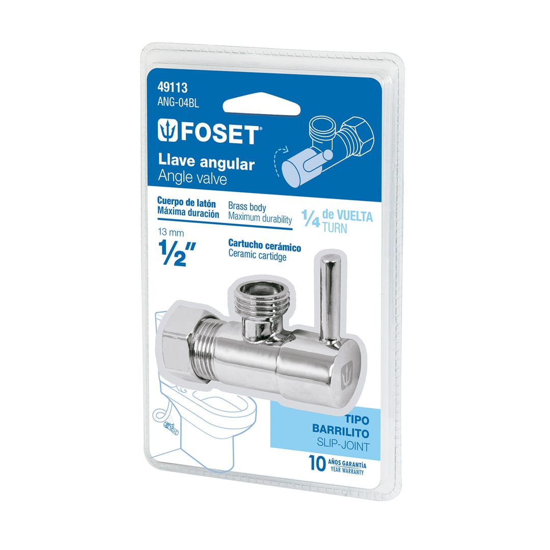 LLAVE ANGULAR, 1/4 VUELTA, TIPO BARRILITO, MANERAL PALANCA – Proyecto Ferretero